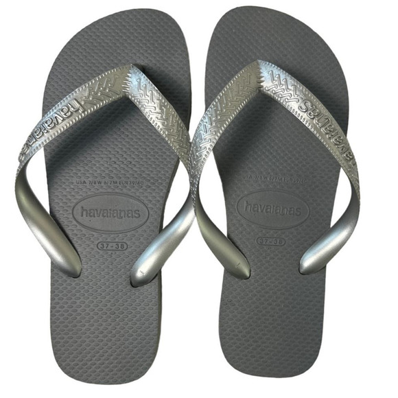 Havaianas | Shoes | Havaianas Flip Flops Silver Gray Size 78 | Poshmark